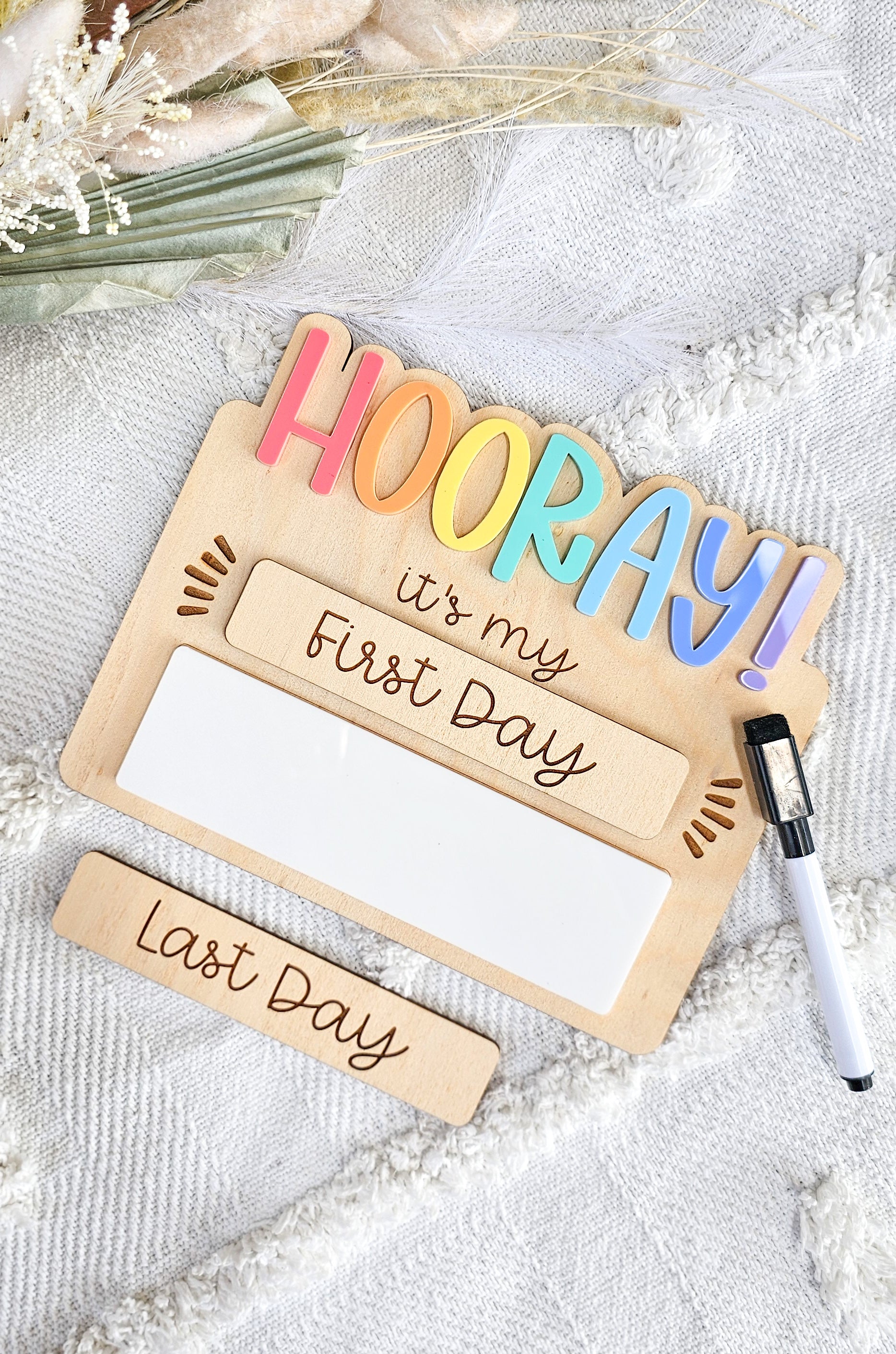 Hooray it's my - First / Last Day Back to School Board – Love, Abby