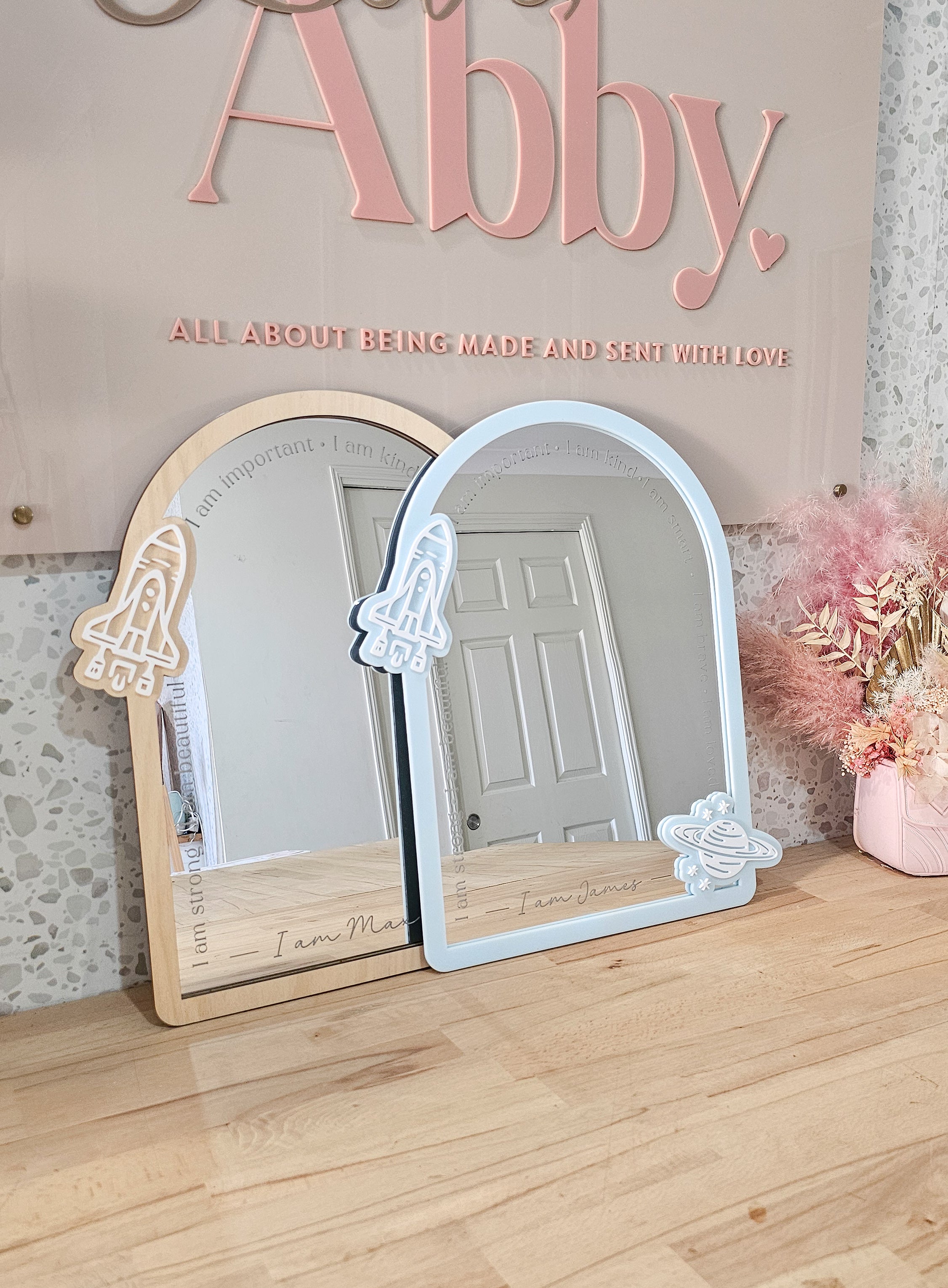 Personalised Daily Affirmation Mirror - Space – Love, Abby