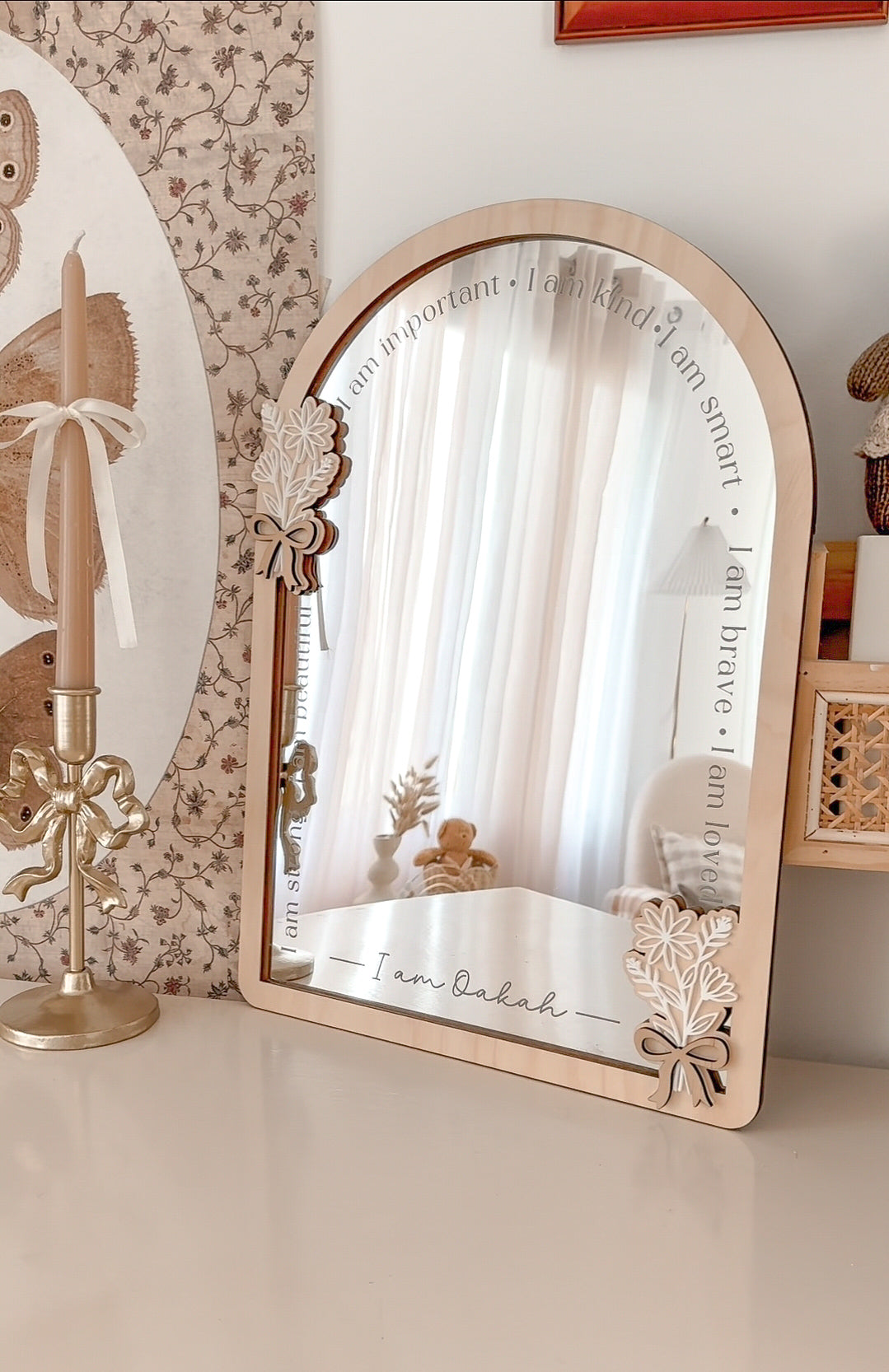 Personalised Daily Affirmation Mirror - Bouquet – Love, Abby