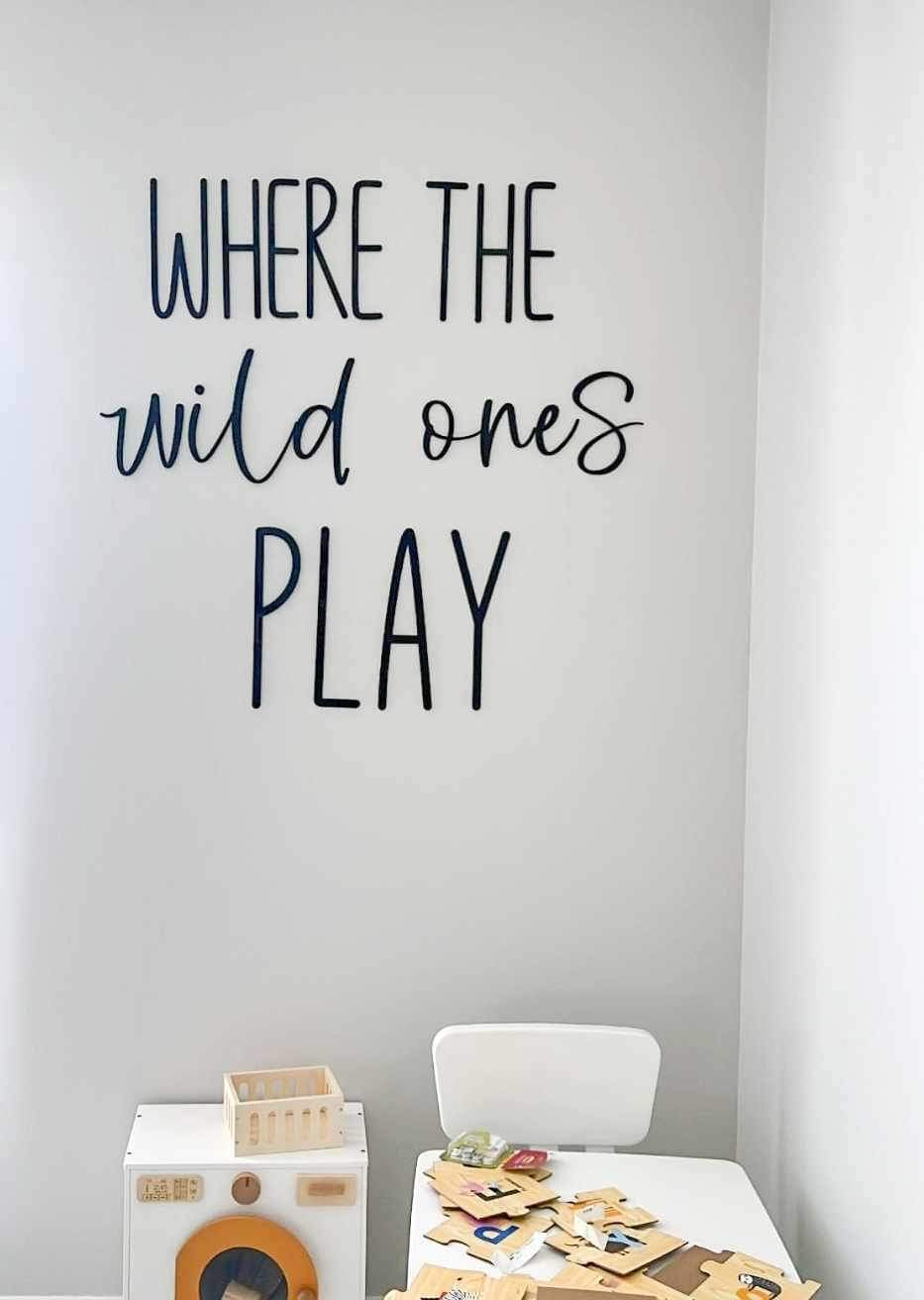 Where the wild ones play wall script – Love, Abby