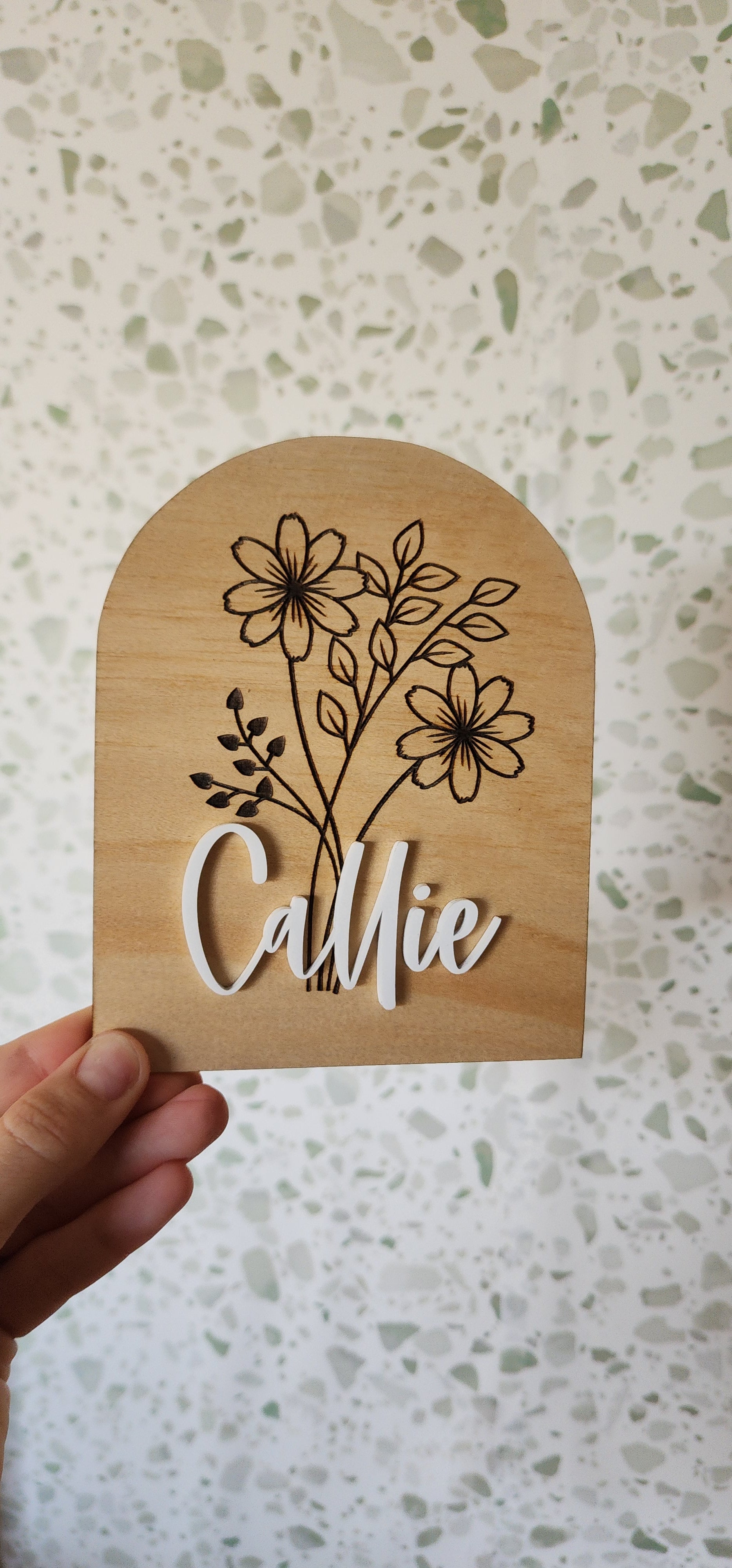 Callie birth month plaque – Love, Abby