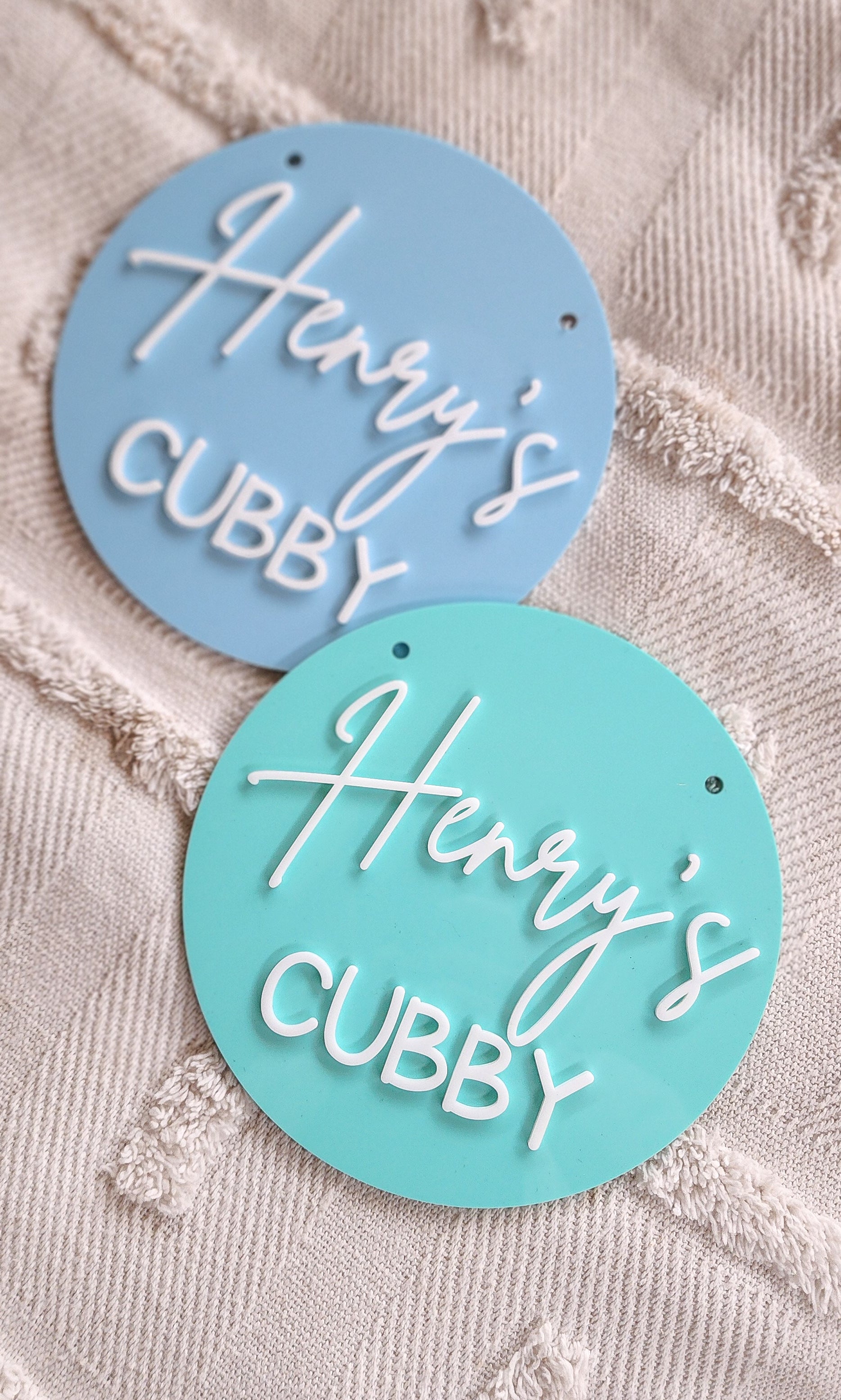 Acrylic Cubby Sign – Love, Abby