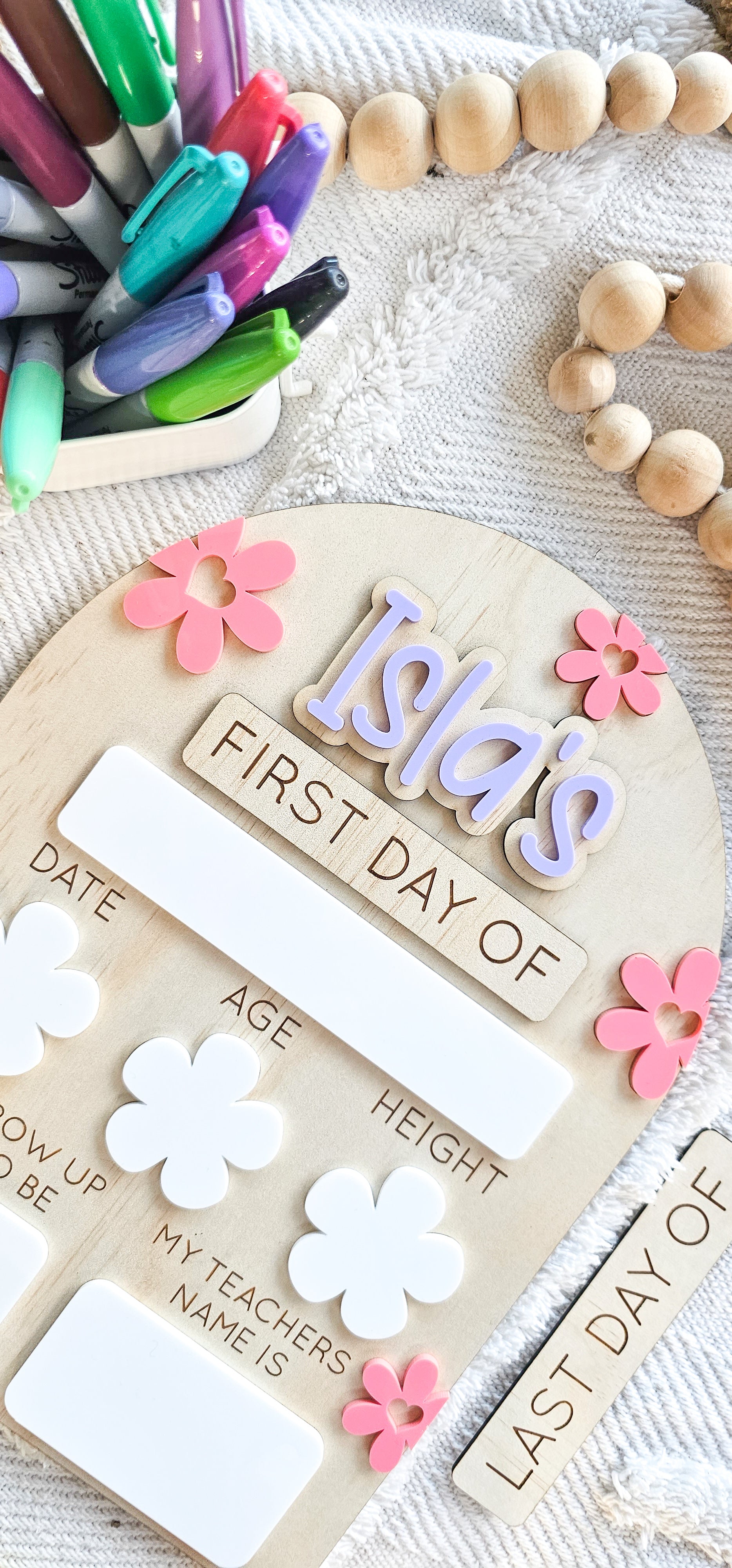 Daisy Board First/Last Day Board – Love, Abby