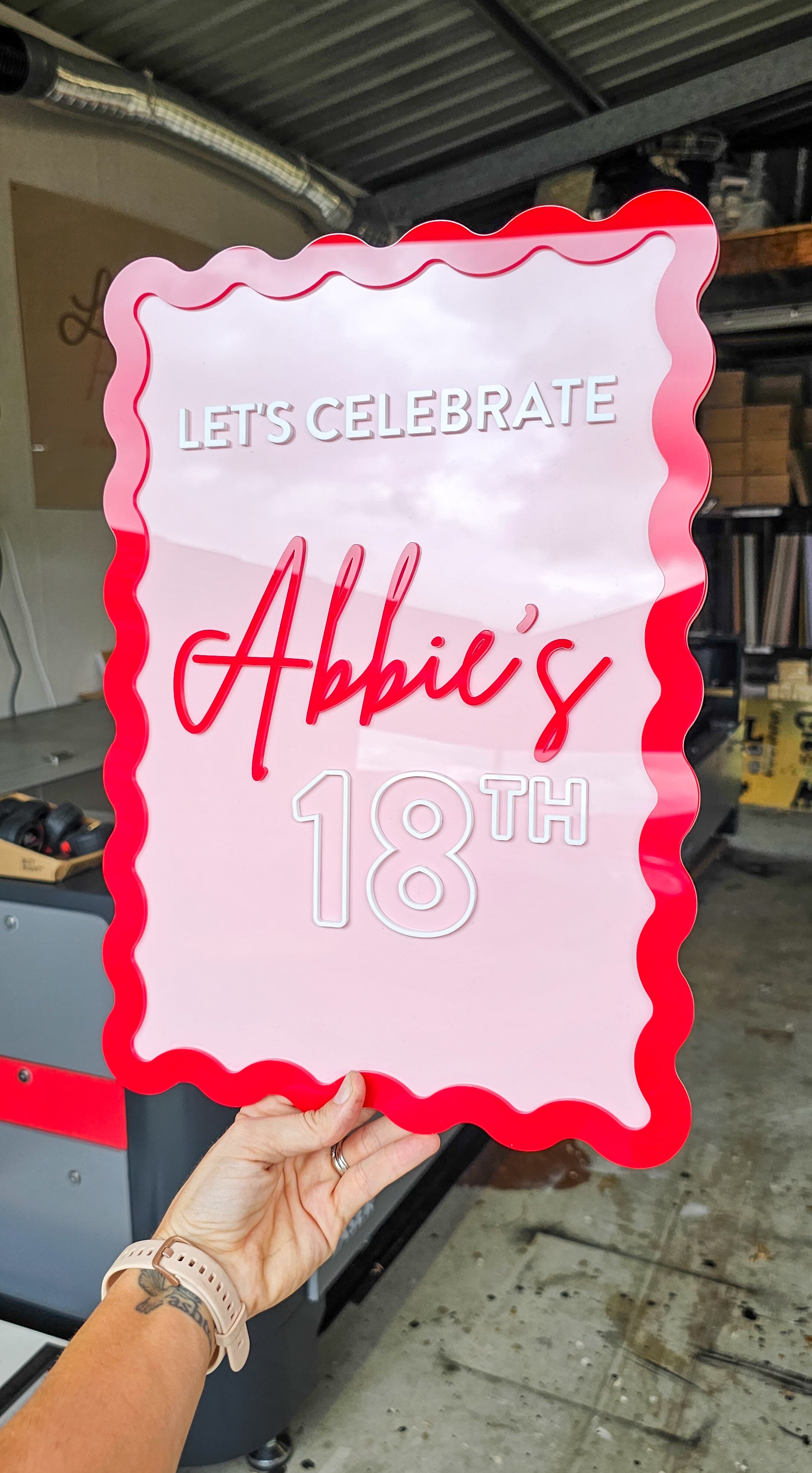 Wavy Event Sign - Birthday – Love, Abby
