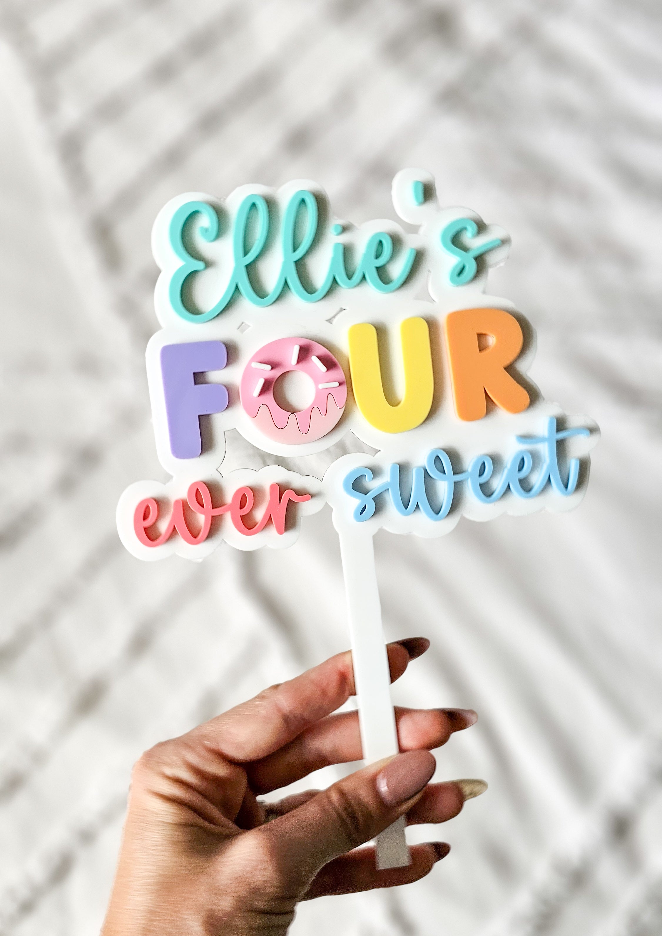 Four ever sweet cake topper – Love, Abby