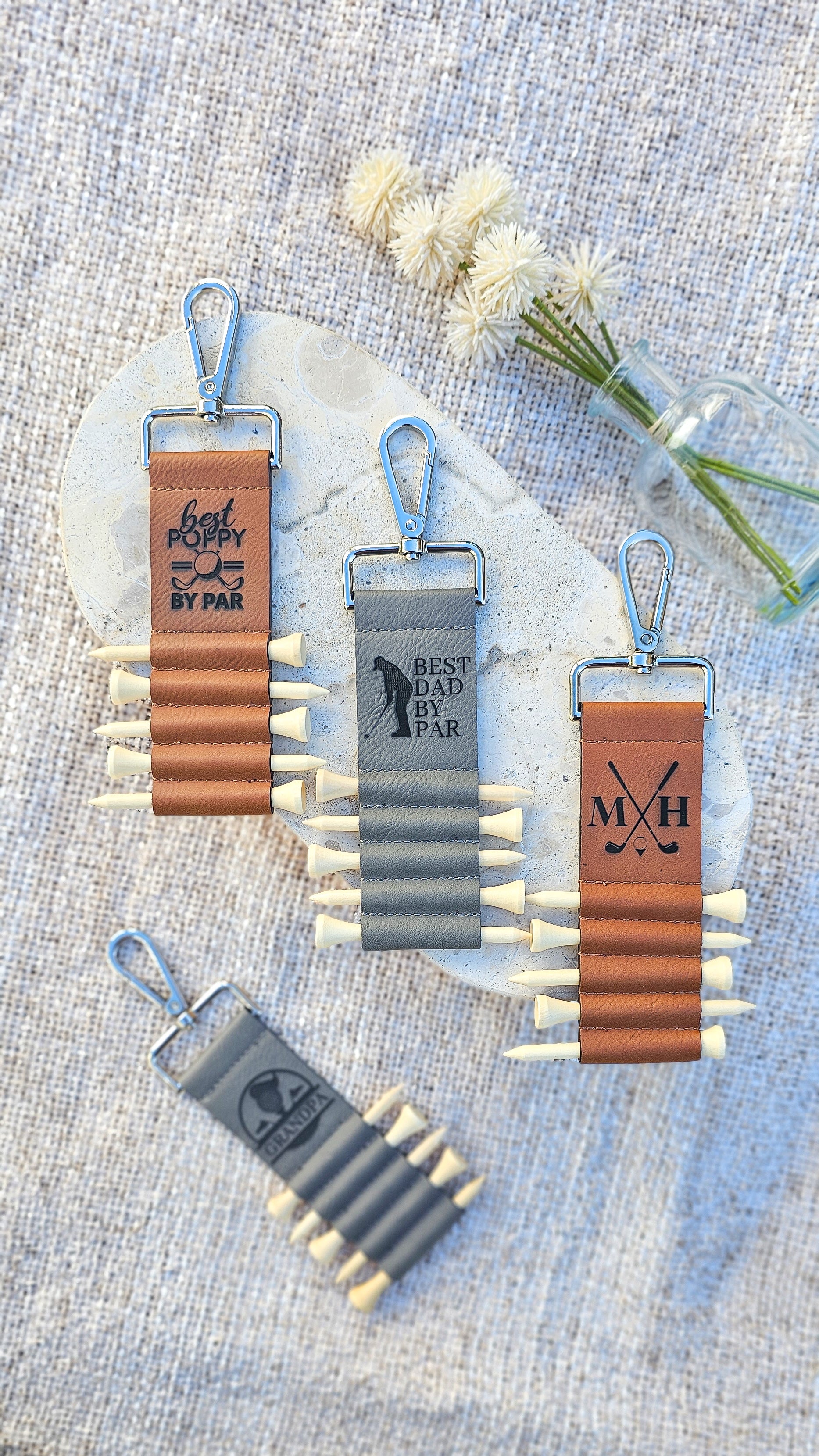 Personalised Leather Golf Tee Holder – Love, Abby