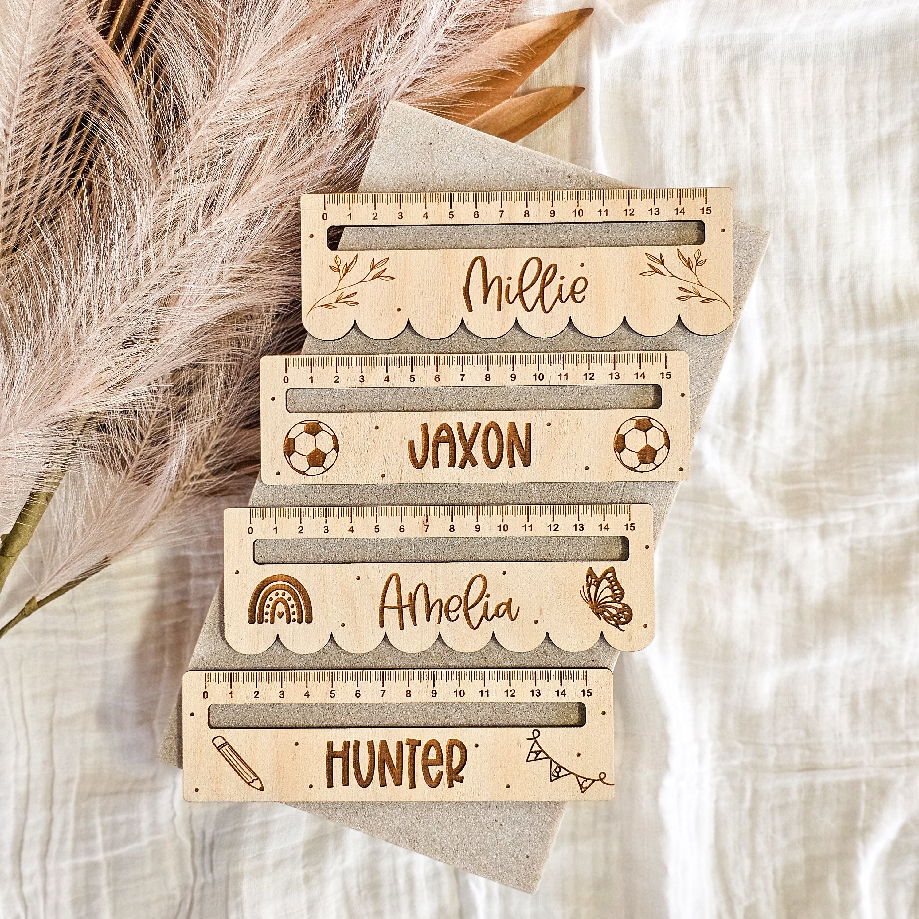 Personalised Children's Timber Ruler – Love, Abby