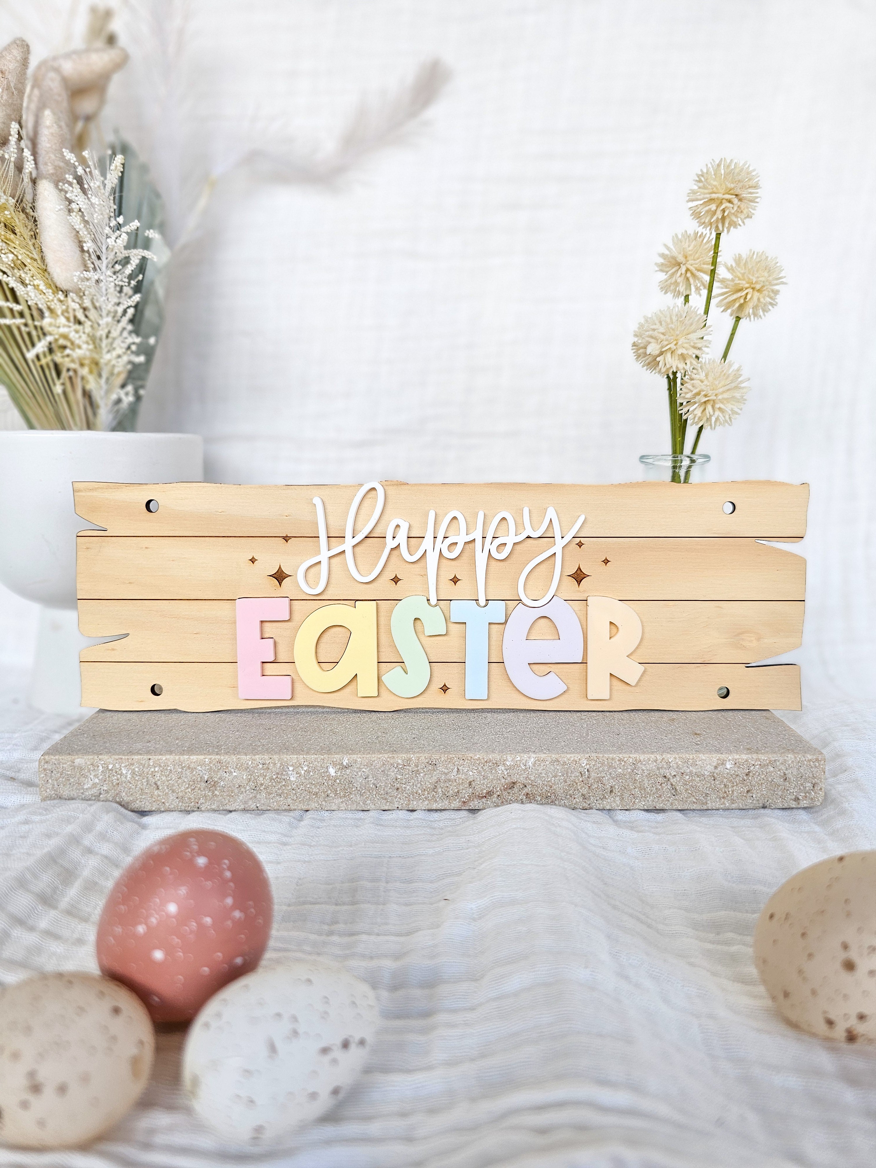 Happy Easter Plaque – Love, Abby