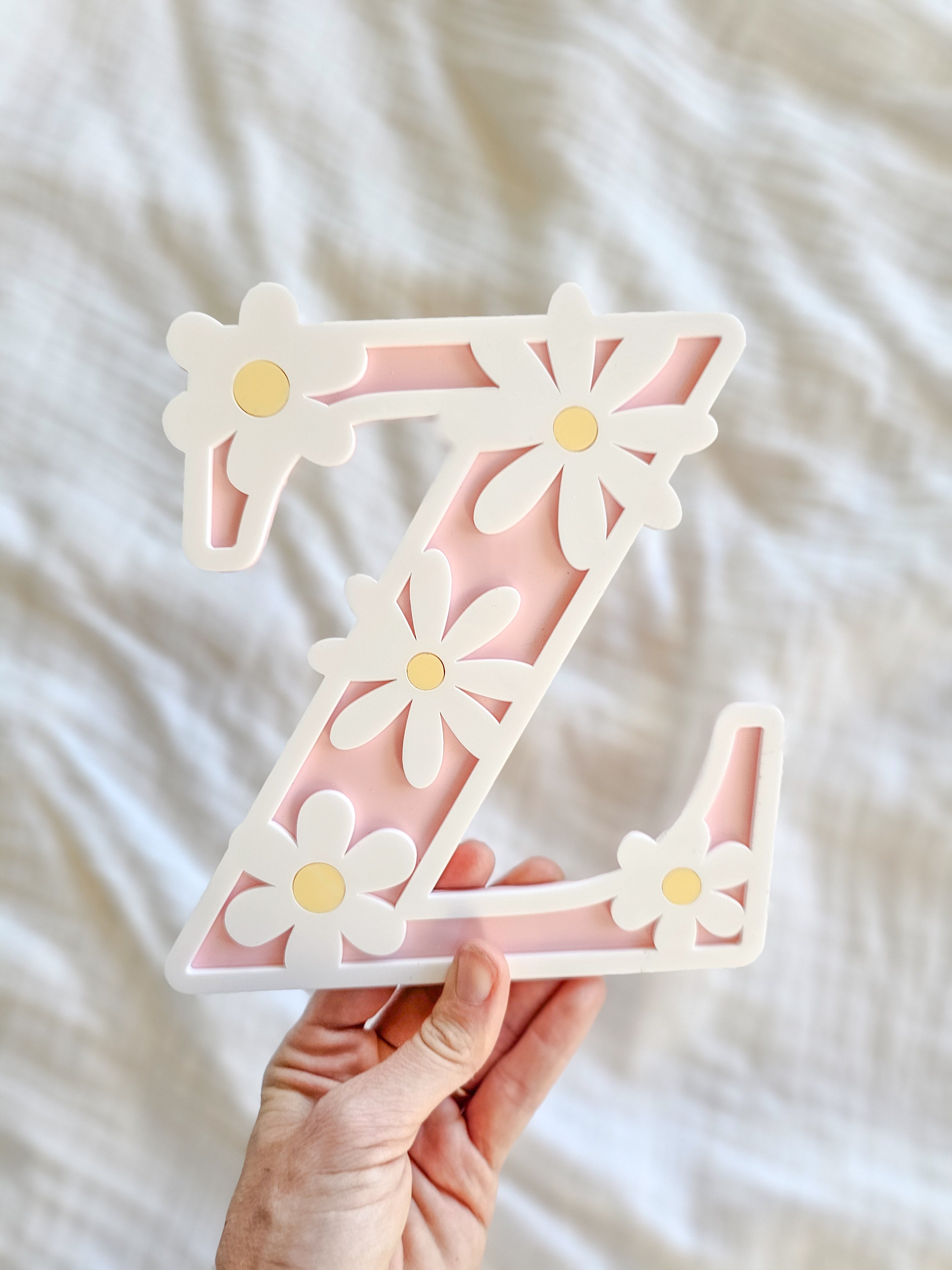 Daisy Layered Letters – Love, Abby
