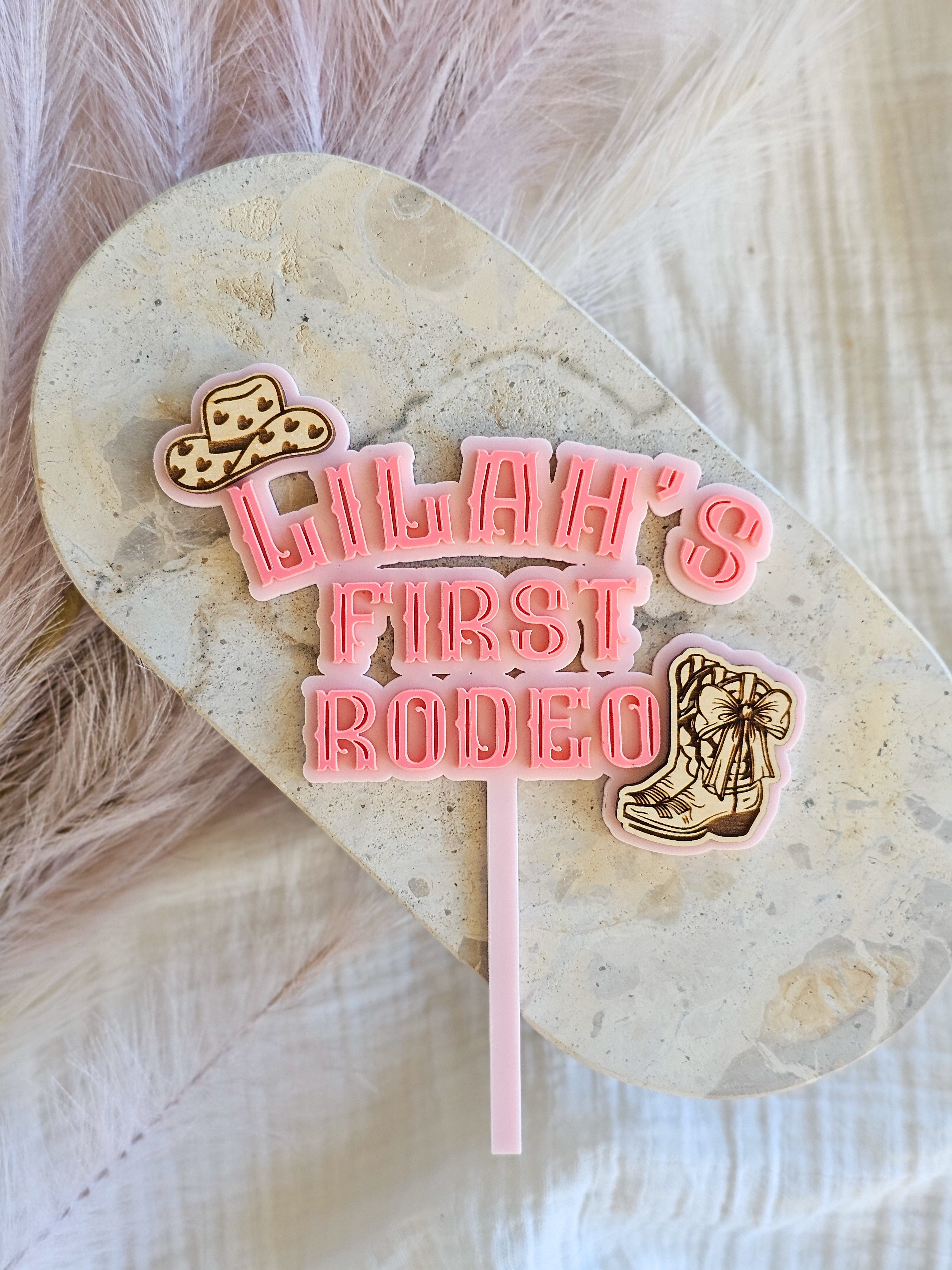 First Rodeo Cake Topper - Girly Edition – Love, Abby