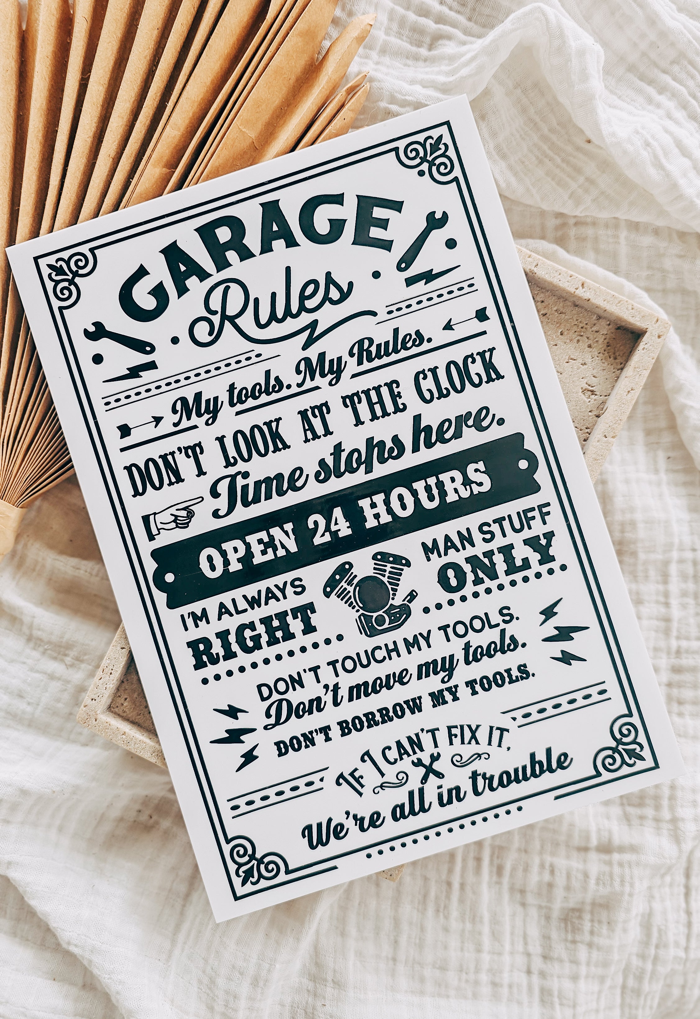 Garage Rules Sign – Love, Abby
