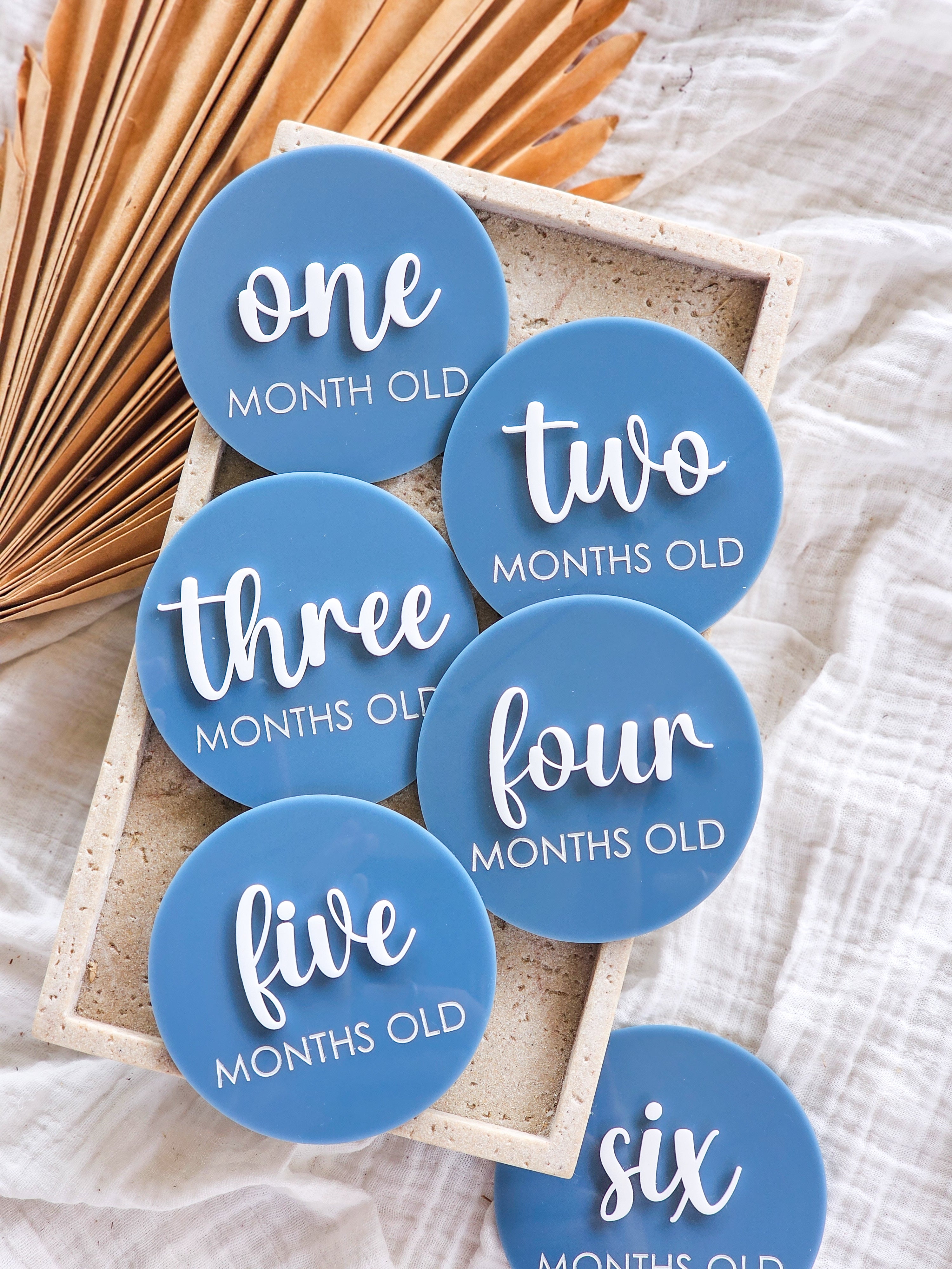 Acrylic Round Monthly Milestone Set – Love, Abby