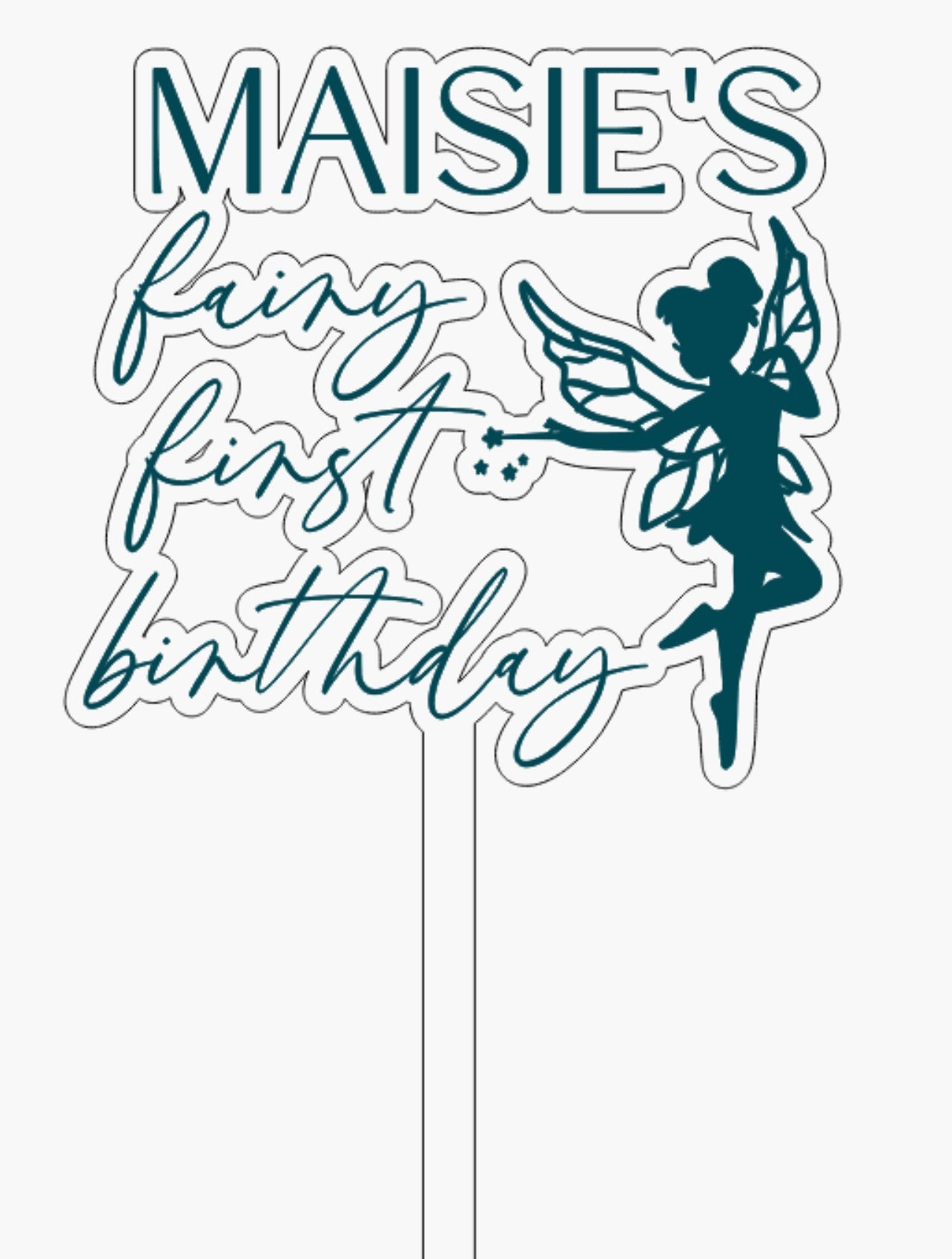 Fairy first cake topper – Love, Abby