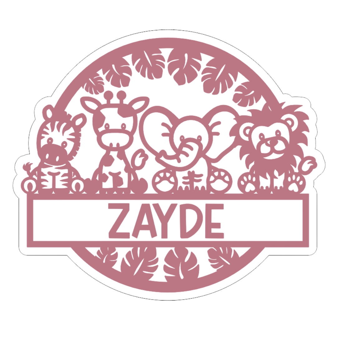 Jungle Animal Plaque – Love, Abby