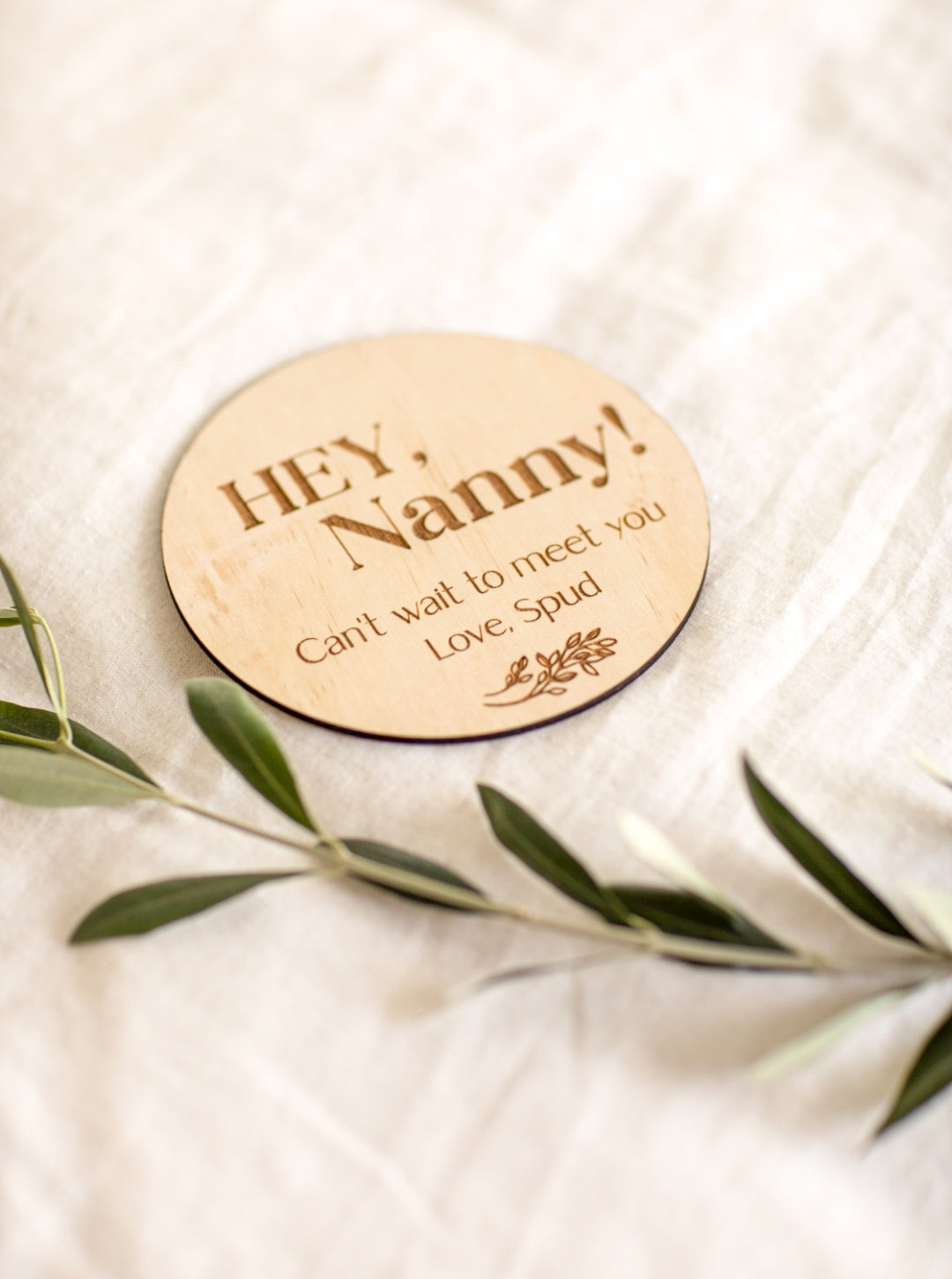 Hey! Can't Wait To Meet You Plaque – Love, Abby